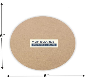 MNM 6 inch Round MDF Boards 2.5mm Thick for Art and Craft and DIY ...