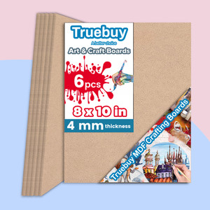 TrueBuy 8X10 Inch MDF Board Cutouts Thickness 4 mm Pack of 6 Pieces ...