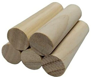 Bibox Pine Wood Rod Cylinders (10 x 2.5)cm Pack of 25,Art & Craft ...