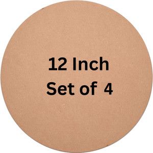 kumawatfeb Round Circle MDF Pine Wood 12 inch MDF Boards for Art and ...