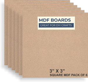 Variety Canvas SQUARE Mdf Board 3 x 3 for Art & Craft [6] Ash Japanese ...