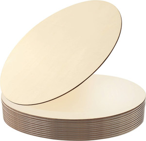 Curated Cart 10 Pack Unfinished Wood Circles for Crafts, 4 Inch Round ...