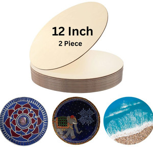 Designer Bandhu MDF Round Board 12 Inch for Art and Craft Lippan Art ...
