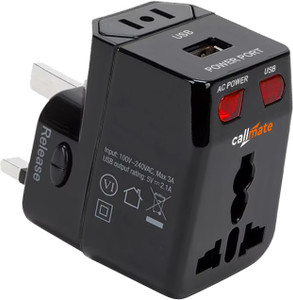 Callmate Universal Travel Adapter with USB Port for UK, US, EU, AU ...
