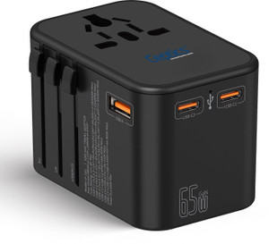 Ceptics 65W Universal Travel Adapter, 4in1, 1 USB-A & 2 USB-C, CE ...