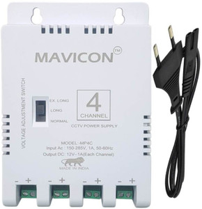 MAVICON 4 channel smps for cctv camera power supply multiport 12V 5a 4 ...