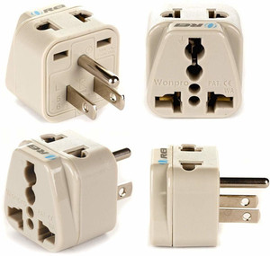 OREI India to USA, Japan, (Type B) Travel Adapter Plug - 2 in 1 - 4 ...