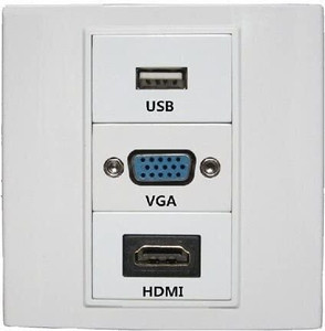 TECHGEAR 3x1 Modular Wall Face Plate with HDMI + VGA + USB Panel ...