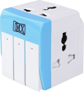 MX 3-in-1 Universal Travel Adapter Multiplug Individual Switch & LED ...