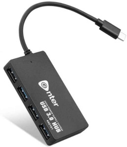 Enter E-UC2H4 Type C to 4 Port USB 3.1 Hub Worldwide Adaptor BLACK ...
