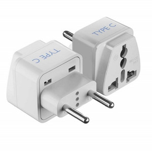 ELITEHOME India to Europe, Turkey, Spain & More (Type C) Travel Adapter ...