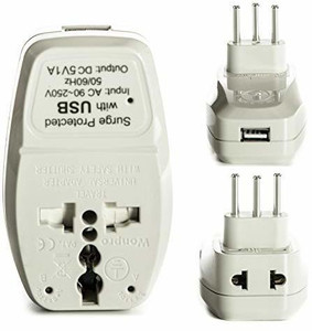 OREI India to Switzerland, Rwanda, Type J Travel Adapter Plug - 3 in 1 ...