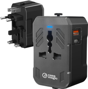 Case-Magic Universal Travel Adapter 3.1A USB & Type-C, 200+Countries ...