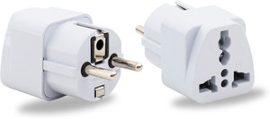 HI-PLASST (Pack of 2) Germany Travel Plug India to Europe, 2pin to 3pin ...