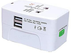 Trio group Smart All in One International Adapter with Two USB Charging ...