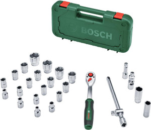 BOSCH 1/2" Drive Ratchet Set 25-Piece High Torque 768Nm Complete Socket ...