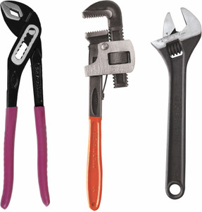 JK Super Drive Pack of 3 Plumbing Hand Tool Kit 10"Inch Water Pump ...