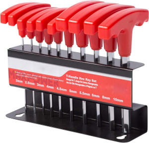 uptodateprouducts 10pc T-Handle Hex Key Set - Metric 2-10mm Allen ...
