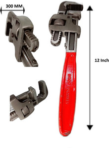Rizmeg Pip Wrench 12inch/300mm, Heavy duty hand tool Adjustable Pipe ...