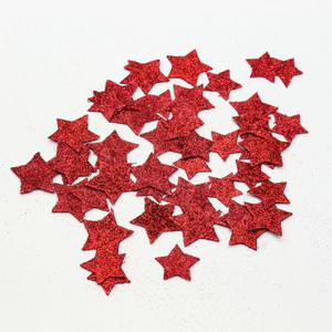 LITTLE BIRDIE Handmade Christmas decoration Glitter Star Scarlet 10g ...