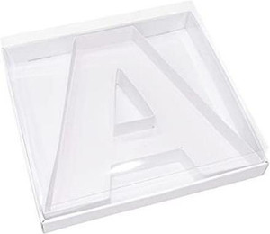 Wenpack 12" Cardboard Letter Shaped Fillable Mache Gift Box With Clear ...