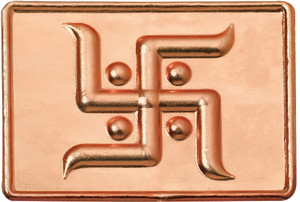 Pray Everyday Swastik Copper Yantra for Main Door Entrance Copper ...