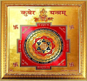 Stuthi Arts Kuber Yantra, Hindu Spiritual Symbols and Yantras Wooden ...
