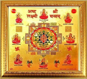 GOKULESHOPEE Ashta Lakshmi Shree Yantra for Wealth Plated, Gold Yantra ...