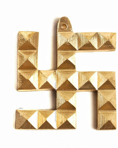 The Spiritual Living Brass Swastik for Door | Pyramid Swastik for Home ...