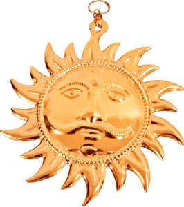 POOJA GHAR Surya Yantra | Sun Face Hanging | Round Shape Copper Yantra ...