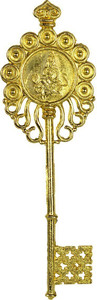 REIKI CRYSTAL PRODUCTS Brass Kuber Kunji Key Golden Decorative ...