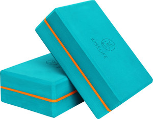 Wiselife Teal Blue Yoga Block/Brick Set of 2 - Teal Blue Yoga Blocks ...