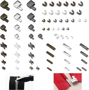 HANNEA Zipper Repair Kit Metal Retainer Insertion Pin Zipper Top/Bottom ...