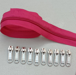 Togline ZIP NO. 5 ,5 MTR PINK ZIP AND 10 SUN STAINLESS STEEL RUNNER ...